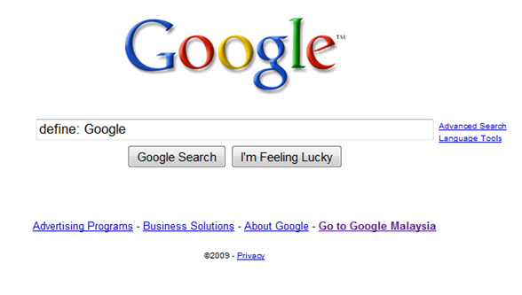 ‘Define: Google’ | LionelLam.com